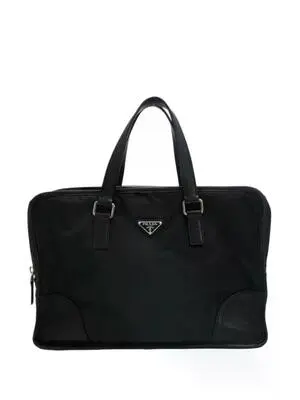 Prada Enameled Metal Triangle Briefcase