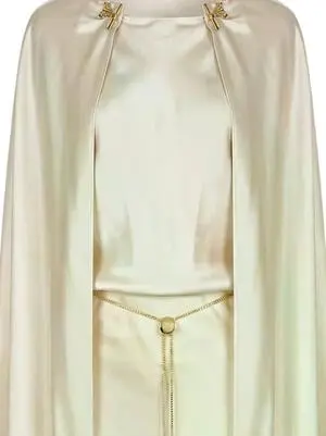 DANAME Cape-detail Belted Dress