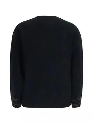 Max Mara Contrast-stitch V-neck Sweater
