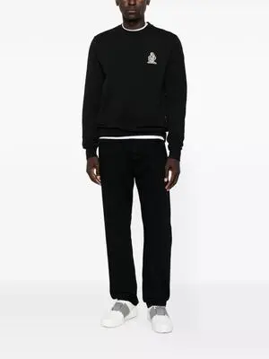 Moncler Long-sleeve Crew Neck Sweatshirt - Black