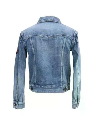 Saint Laurent Washed Distressed Denim Jacket