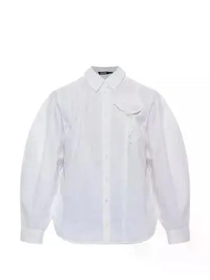 ROTATE BY BIRGER CHRISTENSEN Oversized Cotton Shirt - White
