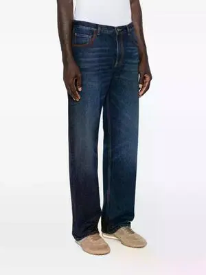 Etro Logo-patch Straight-leg Jeans