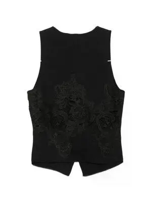Liu Jo Lace-panel Button-fastening Waistcoat