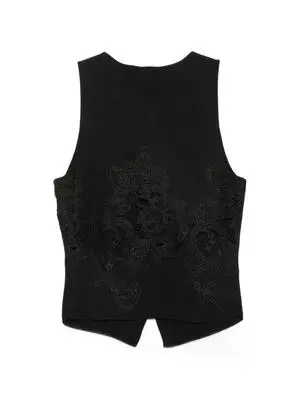 Liu Jo Lace-panel Button-fastening Waistcoat