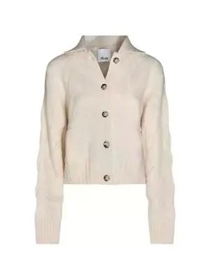 ALLUDE Cable-knit Button-up Cardigan - Neutrals