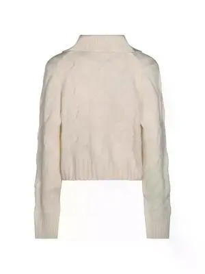 ALLUDE Cable-knit Button-up Cardigan