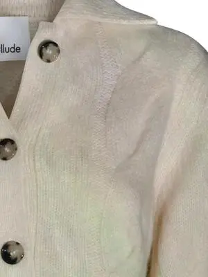 ALLUDE Cable-knit Button-up Cardigan