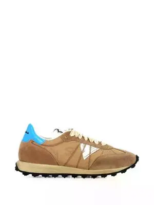 RUN OF Suede-panelled Sneakers - Neutrals