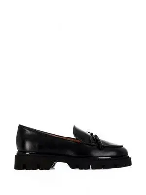 Status Tassel-detail Leather Loafers - Black
