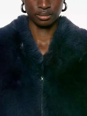 THE FRANKIE SHOP Faux-fur Zip-up Coat - Blue