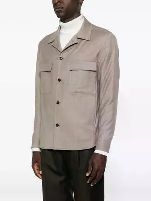 BRIGLIA 1949 John Flap-pocket Button-up Shirt Jacket