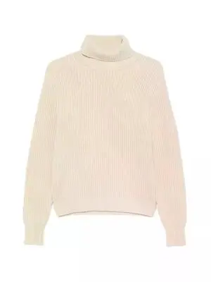FORTELA Ribbed-knit Roll-neck Sweater - Neutrals