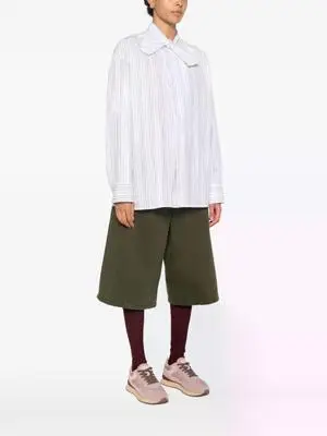 Plan C Striped Pussy-bow Shirt