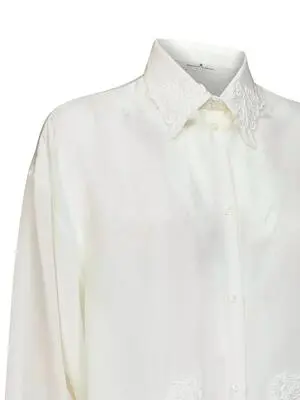 Ermanno Scervino Lace-trimmed Silk Shirt