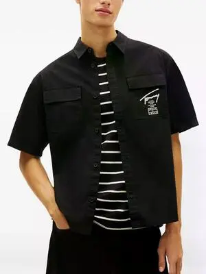 Tommy Hilfiger Logo-print Flap-pocket Shirt