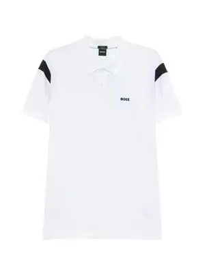 BOSS Logo-print Polo Shirt - White