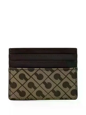 GHERARDINI Millerighe Logo-print Card Holder - Brown
