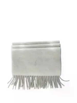 Polo Ralph Lauren Logo-embroidered Fringed Scarf