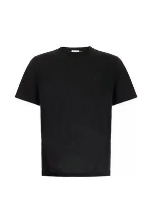 Saint Laurent Cassandre-embroidered T-shirt - Black