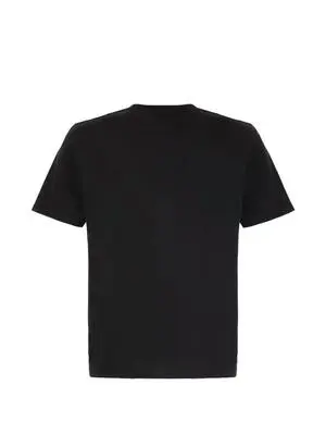 Saint Laurent Cassandre-embroidered T-shirt - Black