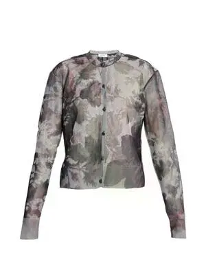 Erdem Floral-pattern Cardigan - Grey