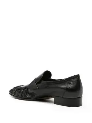THE ROW Ruched Leather Loafers