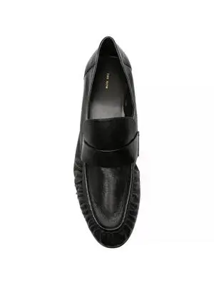 THE ROW Ruched Leather Loafers