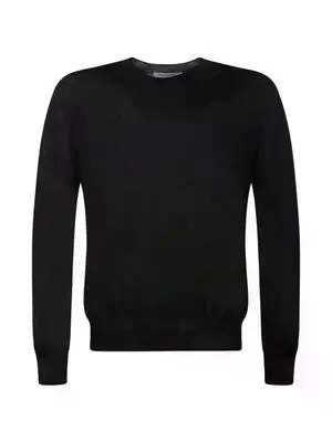 GRAN SASSO Crew-neck Long-sleeve Sweater - Black
