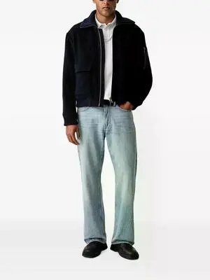 Paul & Shark Ribbed-knit Collar Jacket