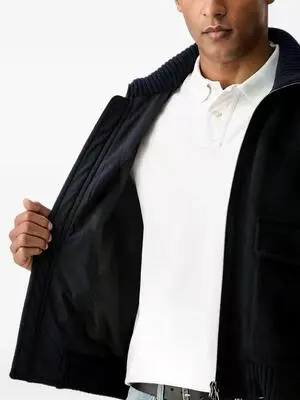 Paul & Shark Ribbed-knit Collar Jacket