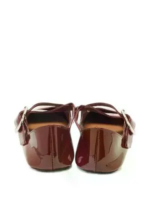 Alaïa Criss-cross Strap Patent Leather Ballet Flats