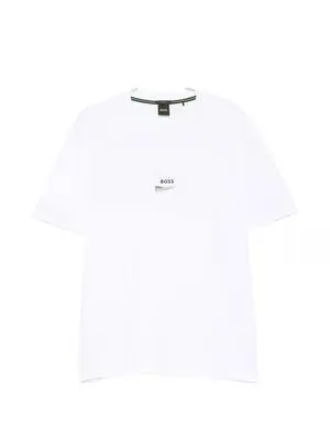 BOSS Logo-print Crew-neck T-shirt - White