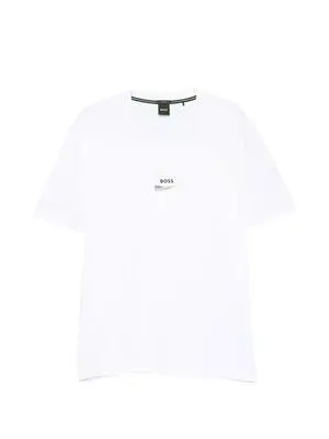 BOSS Logo-print Crew-neck T-shirt - White
