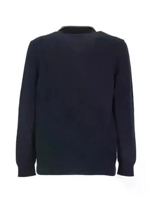 Sease Ellen Pull 2.0 Contrast-trim Polo-collar Sweater - Blue