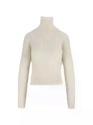 DONDUP Fuzzy-knit Roll-neck Sweater - Neutrals