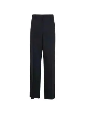 Mantū Pressed-crease Straight-leg Trousers - Black