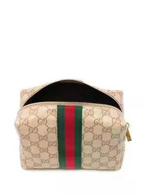 Gucci Gg Supreme Web-stripe Clutch Bag