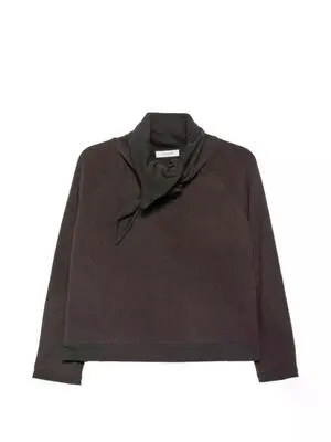 JCSOPHIE Poppy Scarf-detail Raglan-sleeve Sweater - Brown