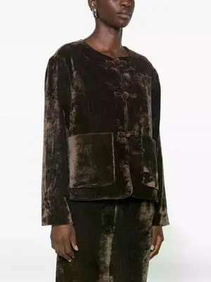 JCSOPHIE Velvet Frog-fastening Jacket