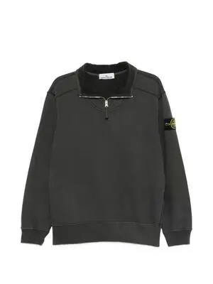 Stone Island Half-zip Cotton Sweatshirt - Grey