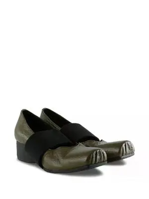 UMA WANG Elasticated-strap Square-toe Ballet Flats