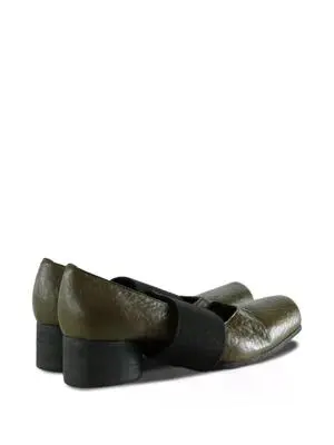 UMA WANG Elasticated-strap Square-toe Ballet Flats