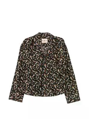 Plan C Abstract-print Silk Shirt