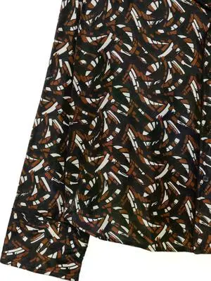 Plan C Abstract-print Silk Shirt