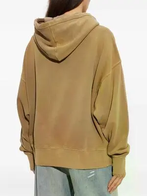 GOLDEN GOOSE Distressed Logo-print Hoodie - Neutrals