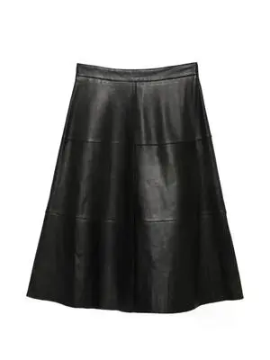 P.a.r.o.s.h Leather Midi Skirt