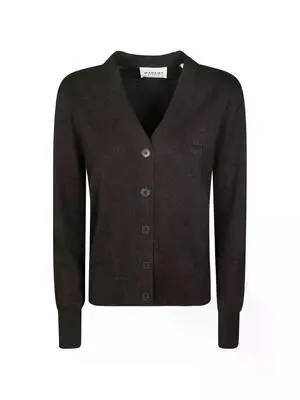 Isabel Marant Étoile Logo-embroidered V-neck Cardigan - Brown