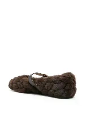 Liu Jo Braided Faux-fur Ballet Flats