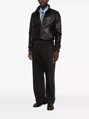 STEWART Zip-up Leather Jacket
